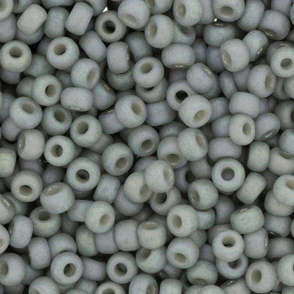 6/0 Miyuki Seed Beads, Matte Opaque Glazed Shark Fin AB, 6-4705, 10 gr