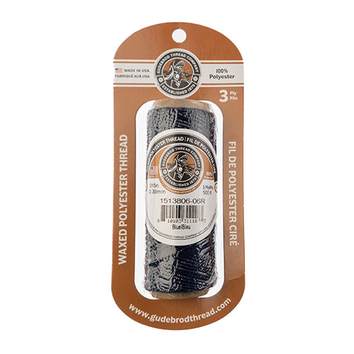 Gudebrod Waxed Thread 3ply Made In USA 500ft (152.4m) Spool 0.38mm (0.