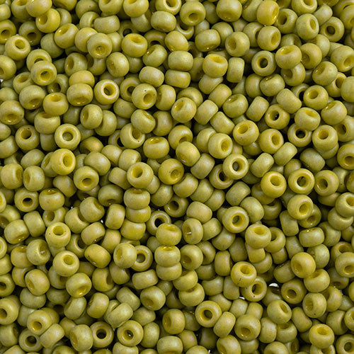 Miyuki 8 Round Seed Bead, 8-4697, Matte Opaque Glazed Seaweed AB, 10 g