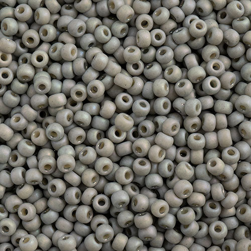 Miyuki 8 Round Seed Bead, 8-4705, Matte Opaque Glazed Shark Fin AB, 10