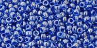 Toho 11/0 Round Japanese Seed Bead, Inside Color Light Sapphire/Opaque ...