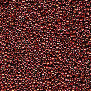 Miyuki 15 Round Seed Bead, 15-4458, Duracoat Dyed Opaque Persimmon, 8
