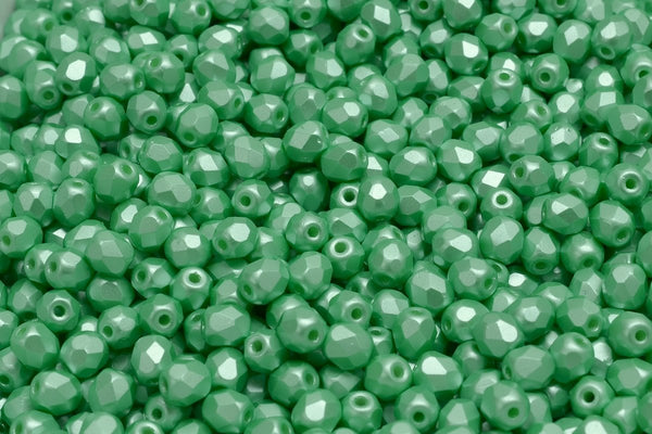Czech Light Green Beads (4 mm) | Barrel of Beads