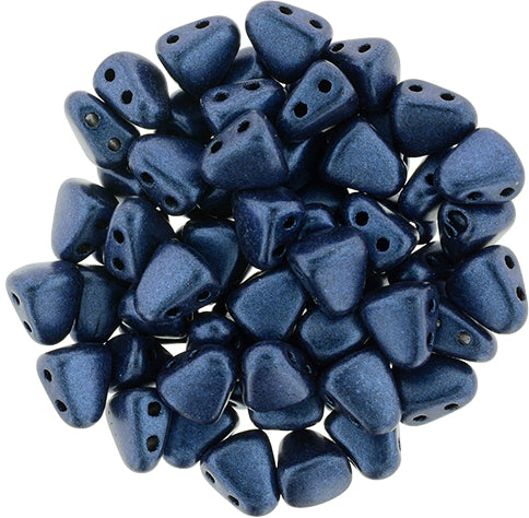 Nib-Bit Beads, Metallic Suede Dark Blue, 8 grams