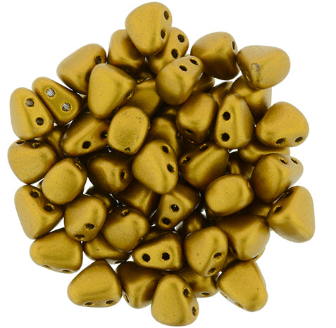 Nib-Bit Beads, Matte Metallic Antique Gold, 8 grams