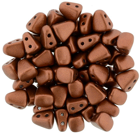 Nib-Bit Beads, Matte Metallic Antique Copper, 8 grams