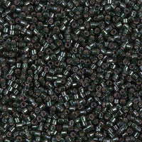 Miyuki Delica Bead Size 11/0, DB0606, Dyed Silver Lined Dark Olive, 5