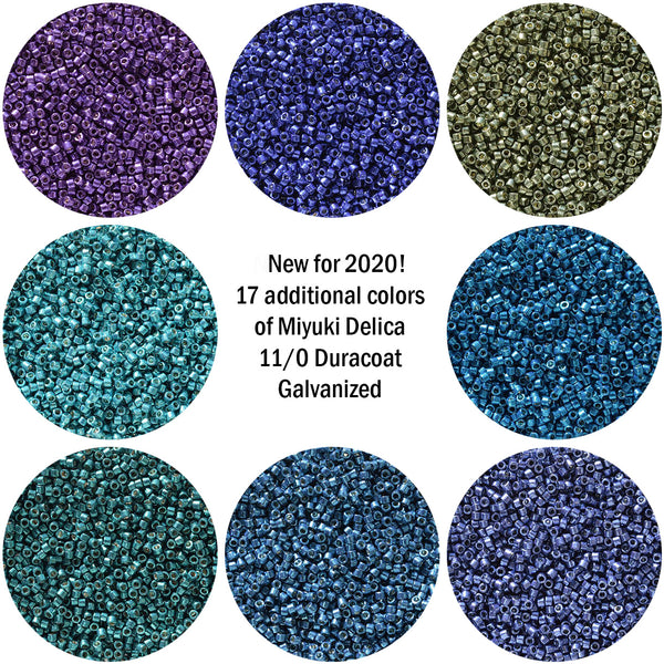 Miyuki Delica Bead 11/0 Duracoat Galvanized Set (New 2020 Colors)