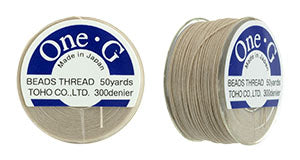 Toho One-G Thread, Beige, 50 yards (1 Spool)
