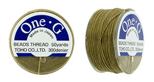 Toho One-G Thread, Sand Ash, 50 yards (1 Spool)