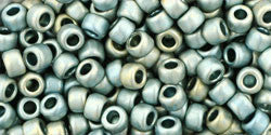 Toho 8/0 Round Japanese Seed Bead, TR8-512F, High Metallic Frost Blue
